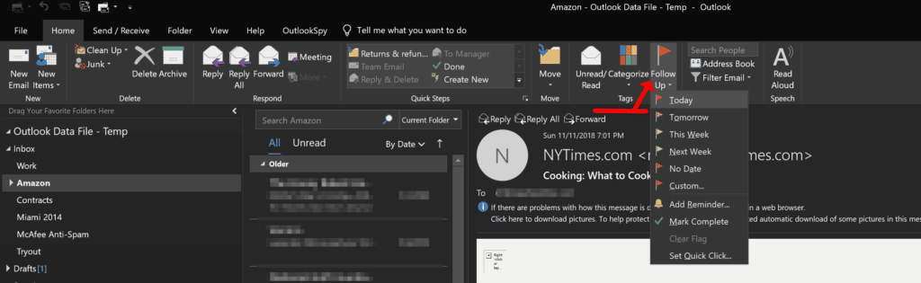 Ways to Create Task from an Email in Outlook - Outlooktransfer.com