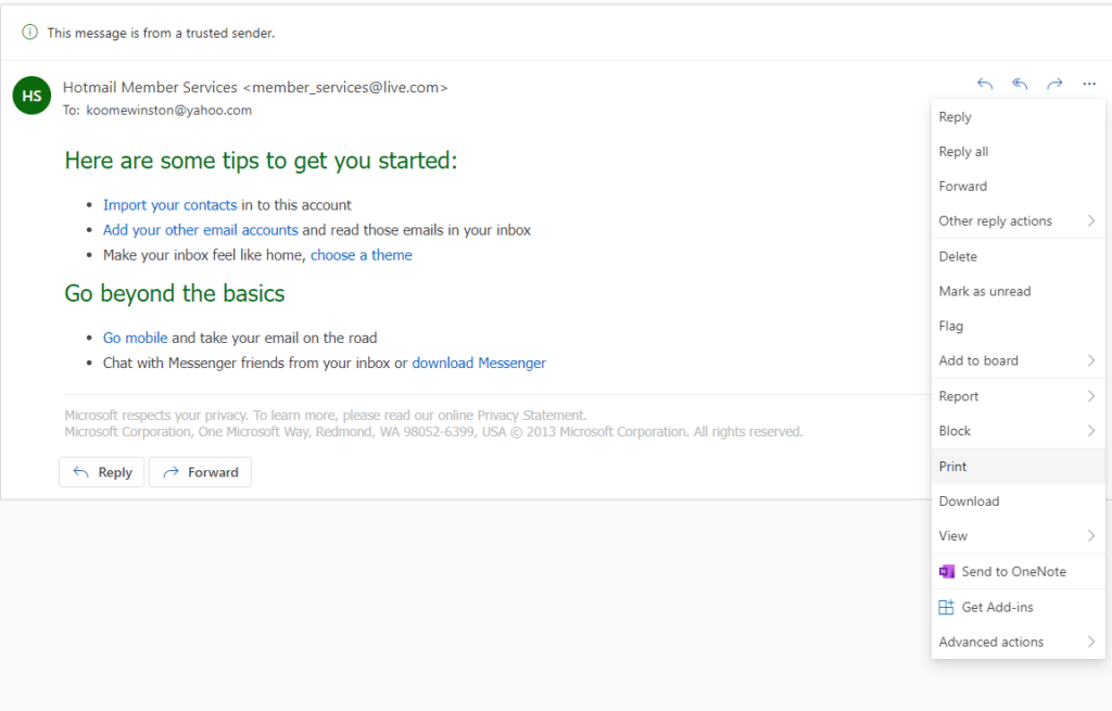 How to Print an Email From Outlook - Outlooktransfer.com